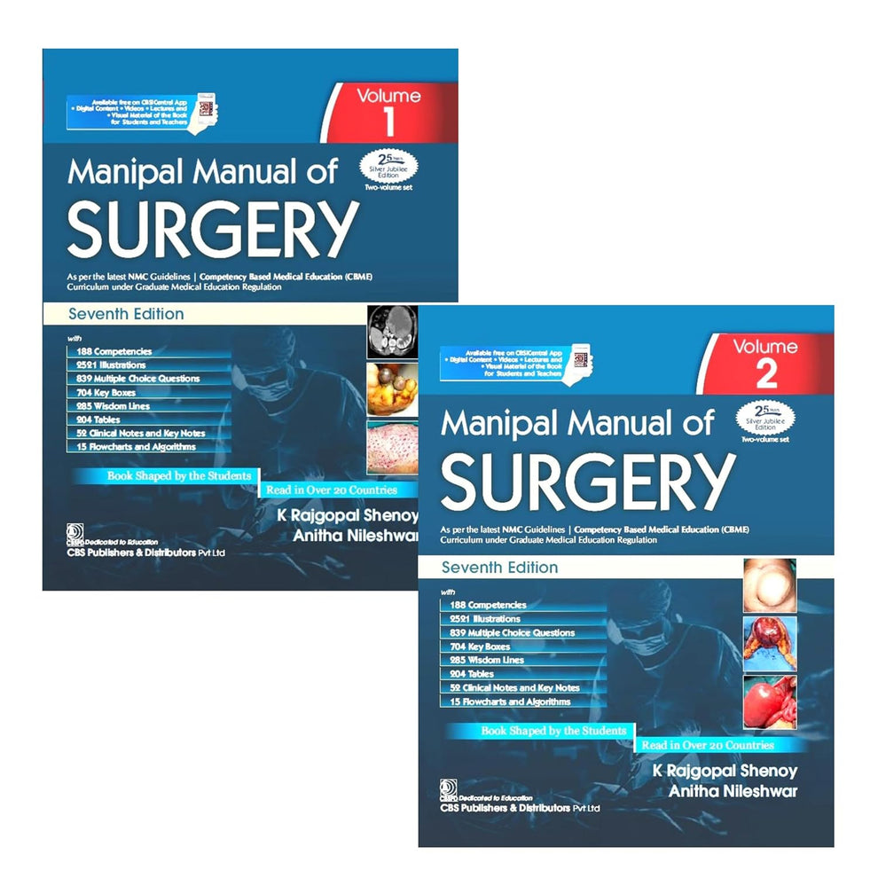 MANIPAL MANUAL OF SURGERY 7TH/2025 - RAJGOPAL SHENOY – Naresh Books