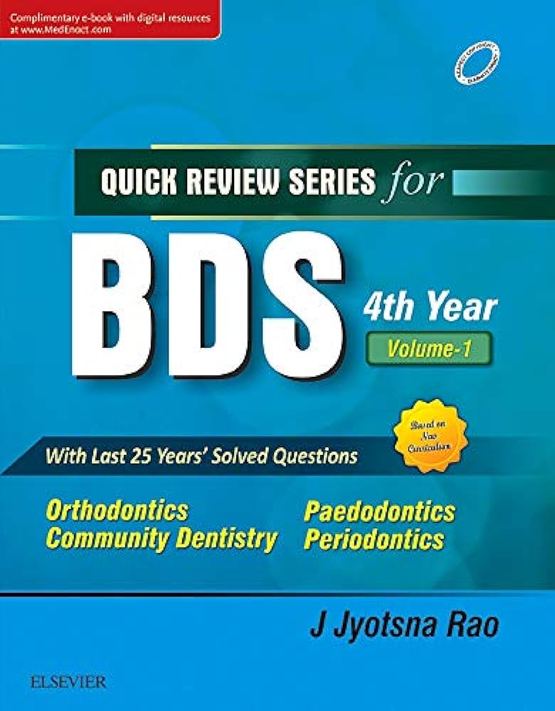 Quick Review Series for BDS 4th Year 2nd/2017 (Vol 1) – Naresh Books